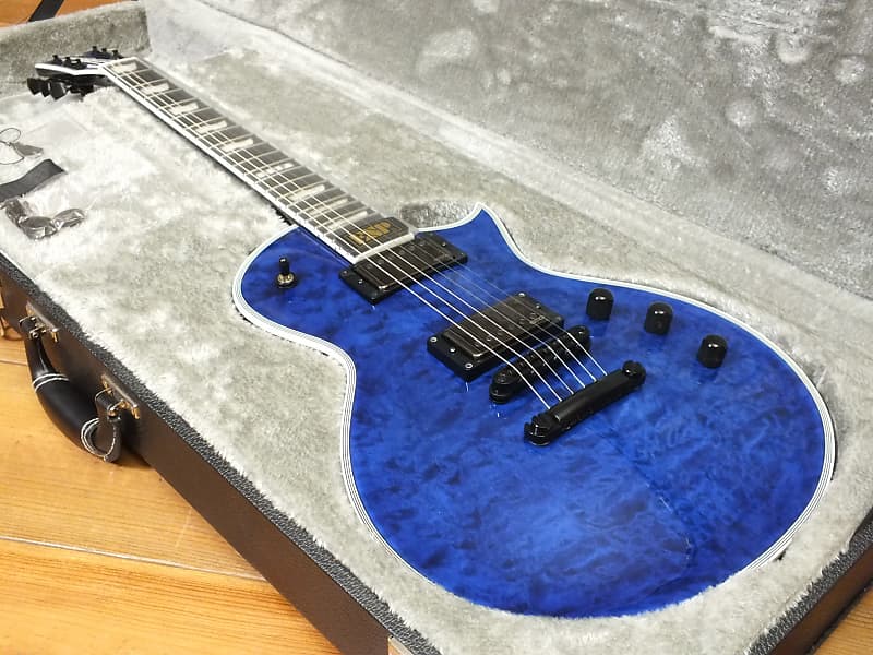 ESP E-II Eclipse QM Quilted Maple Marine Blue * EMG Het Set | Reverb