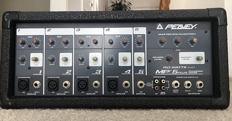Peavey MP5 Plus Powered Mixer 150w 5 Channels | Reverb