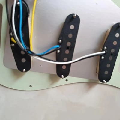Mint Green Strat Style Guitar Loaded Prewired Pickguard with | Reverb