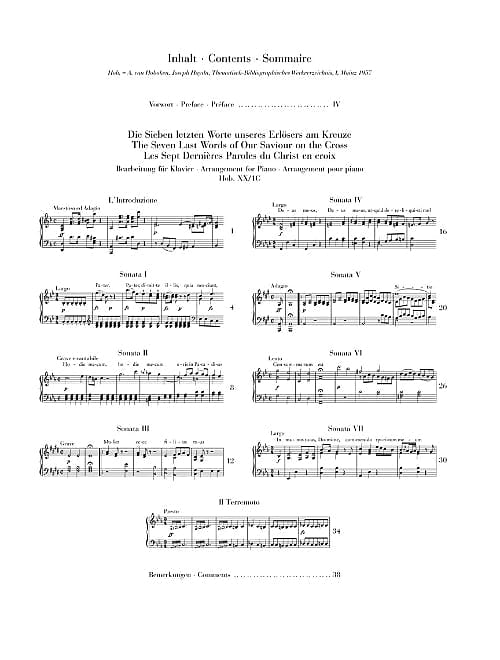 Franz Joseph Haydn The Seven Last Words Of Christ Arrangement | Reverb