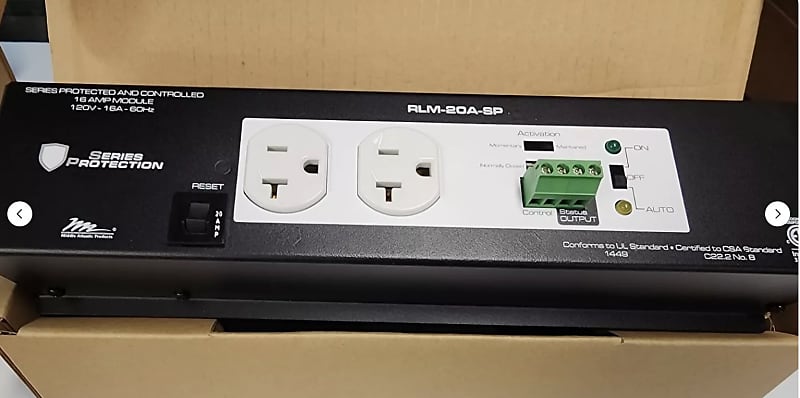Middle Atlantic RLM-20A-SP, MPR Module, 20A Controlled Series | Reverb