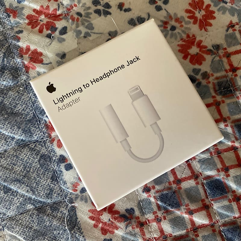 Genuine Apple Lightning to Headphone adapter white | Reverb