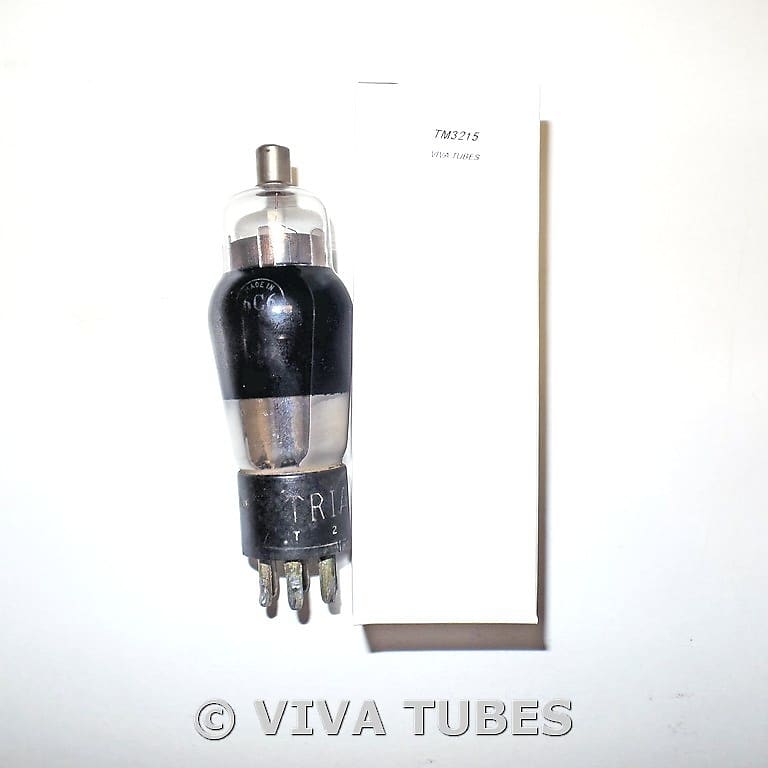 Triad USA 6C6 Silver Plate SMOKED Engraved Base Rattle Vacuum | Reverb