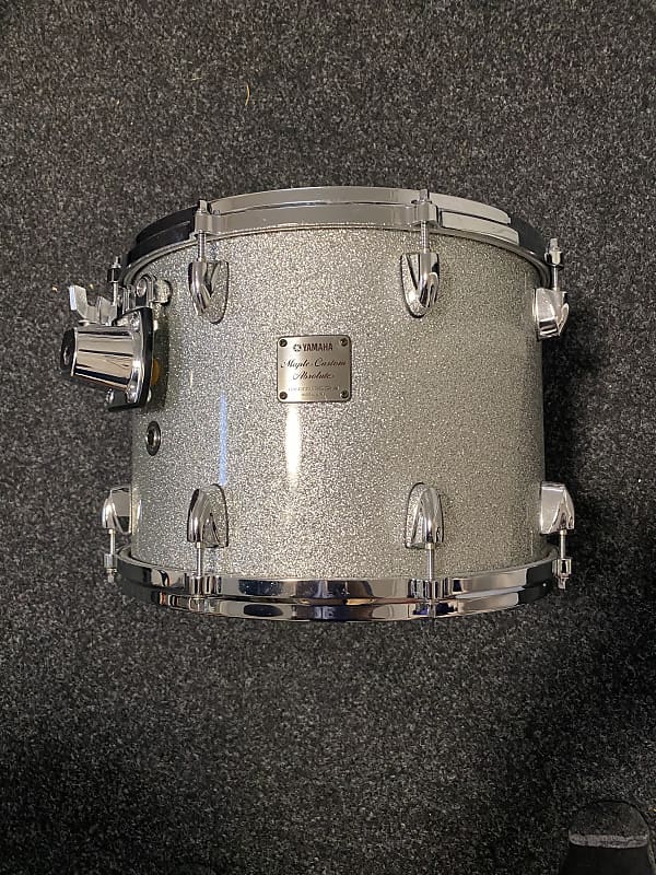 Yamaha Maple Custom Absolute 14”x10” Tom - Silver Sparkle | Reverb