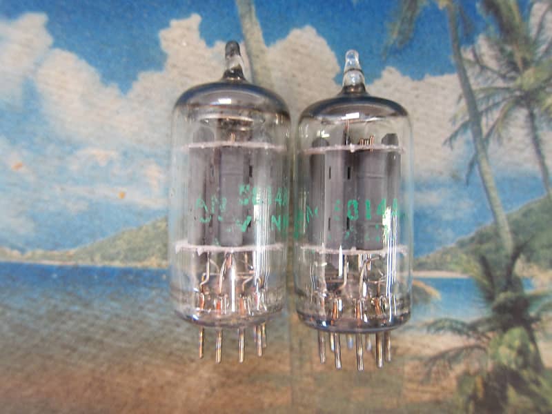 Pair Vintage Sylvania 5814A/12AU7 Military Spec Tubes, Test | Reverb
