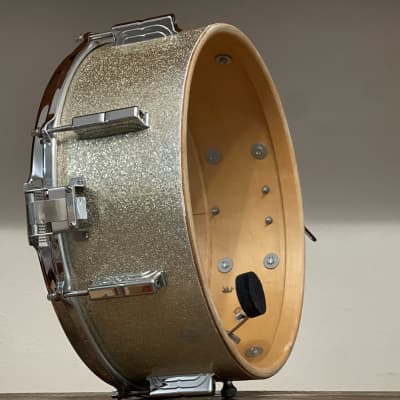 1965 Leedy 5.5x14 Shelly Manne Model Silver Sparkle Snare | Reverb