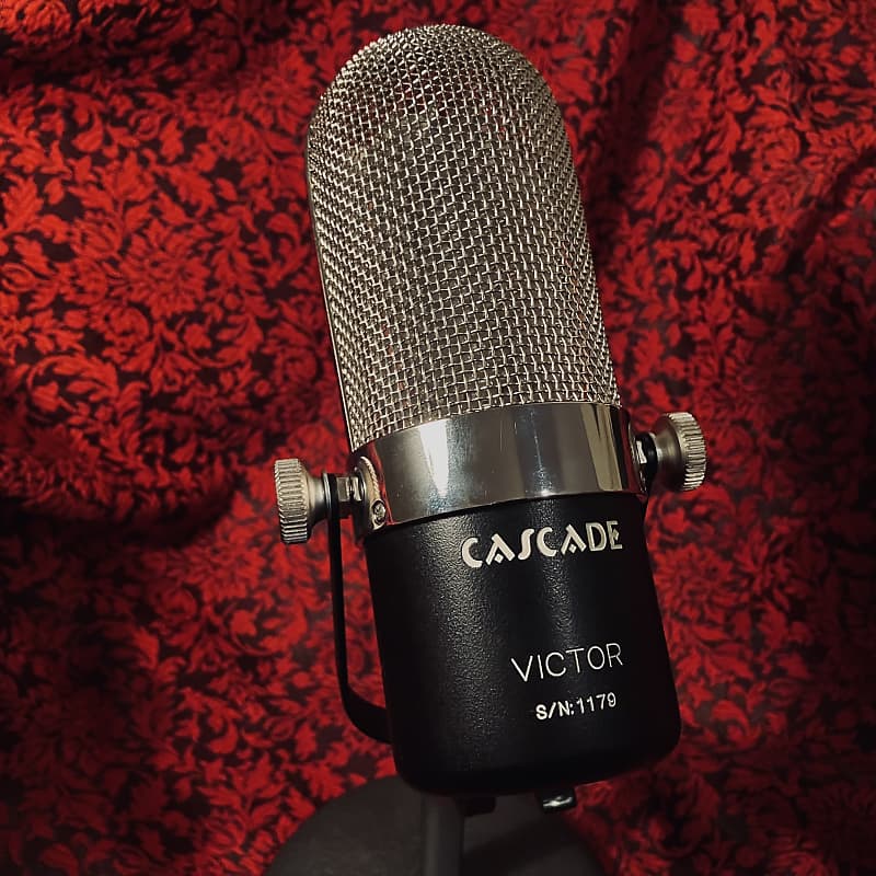 Rare Cascade Victor Long Ribbon Microphone Black & Silver | Reverb