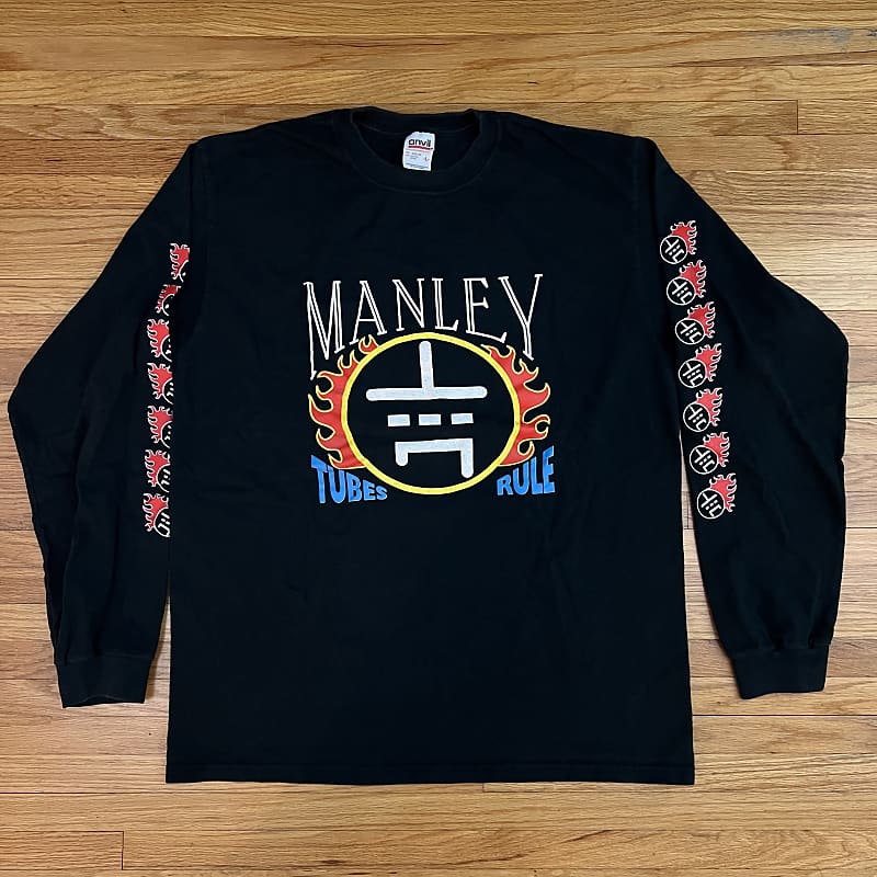 Manley Labs Tubes Rule Long Sleeve Flame Large - Black | Reverb