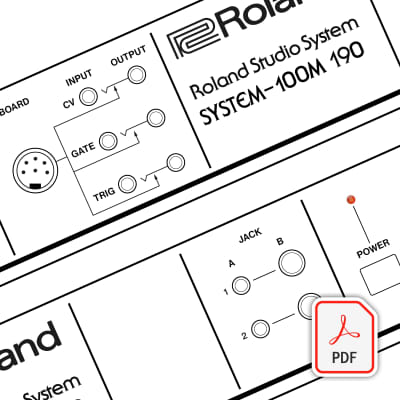 Roland System 100M - Beautifully Illustrated Blank Patch | Reverb