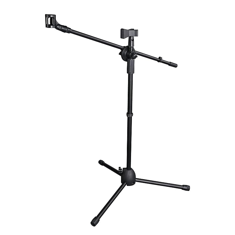 Adjustable Height Microphone Stand Dual Mic Clip 90-Degree | Reverb