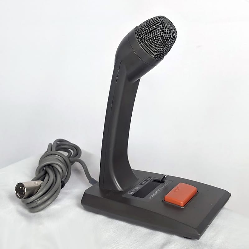 TOA PM660U Desktop Paging Microphone with Push-to-Talk | Reverb