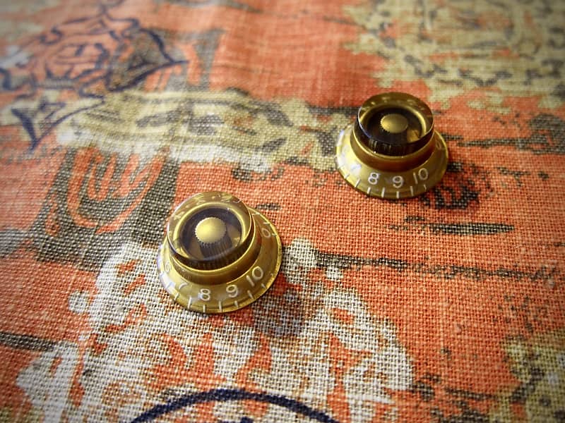 (2) 1955-1960 Gibson Tone & Volume Knobs Gold Burst Era | Reverb