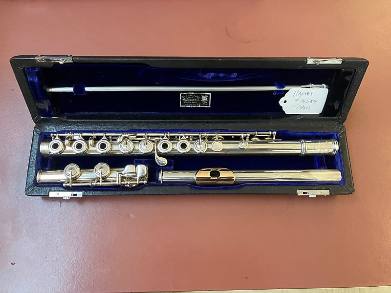 Vintage 1941 W.S Haynes Handmade Solid Silver Flute, with 14K | Reverb