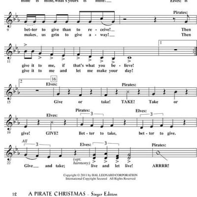 A Pirate Christmas - Holiday Musical for Young Voices | Reverb