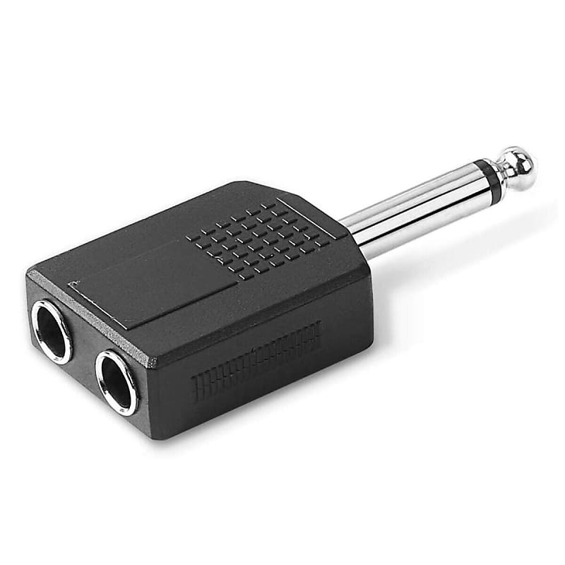 Mono 1/4" Y Splitter Audio Adapter (Pack of 2) | Reverb