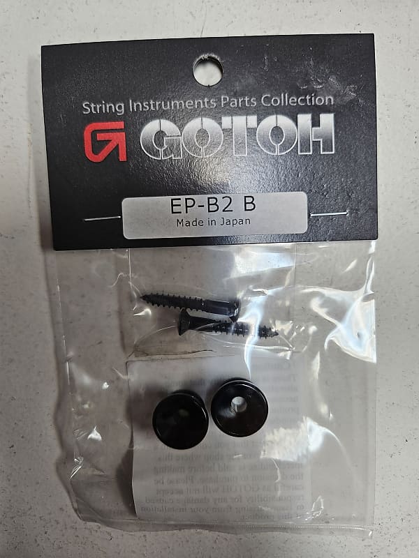 Gotoh Vintage Style Strap Buttons - Black | Reverb