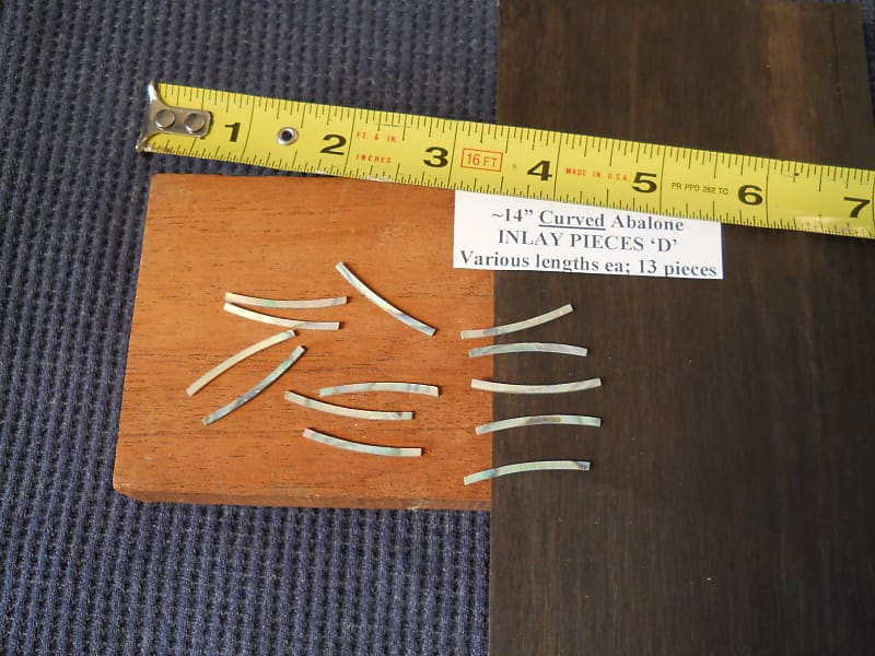 SM Curved Abalone Inlay Pieces "D" approx 14" | Reverb