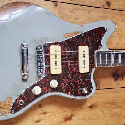 Custom Jazzmaster grey guitar relic with P90 pickups 2025 - | Reverb