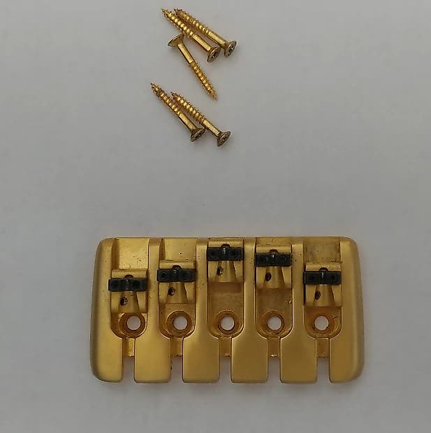 Schecter Gold satin 5 string bridge for Schecter Stiletto | Reverb
