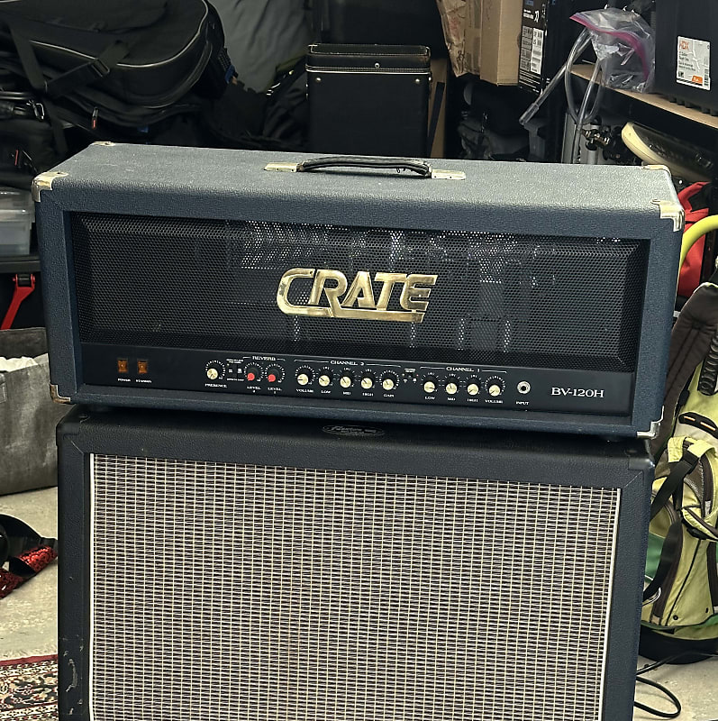 Crate Blue Voodoo BV120H Amp Head 2000s - Blue Tolex | Reverb