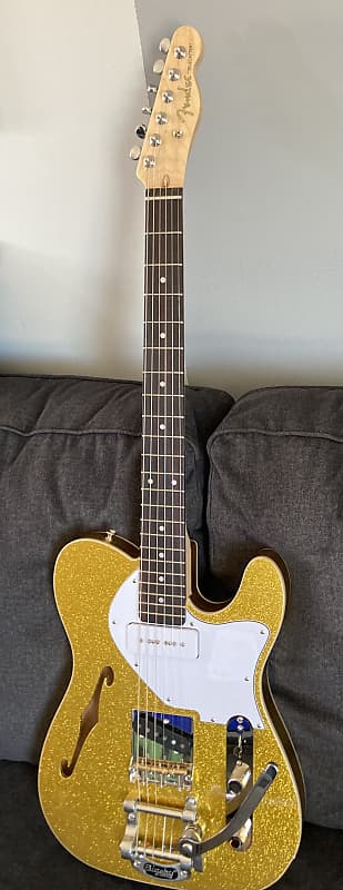 Custom Thinline Partscaster Tele Telecaster - Gold Sparkle | Reverb