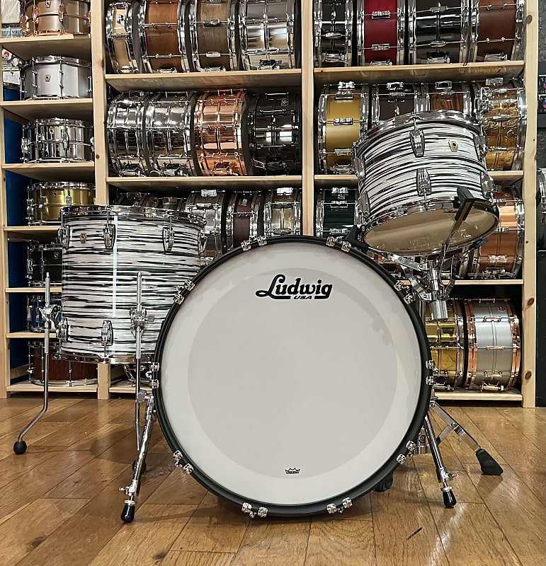 Ludwig 3pc Custom Finish Maple Classic Verde Strata | Reverb