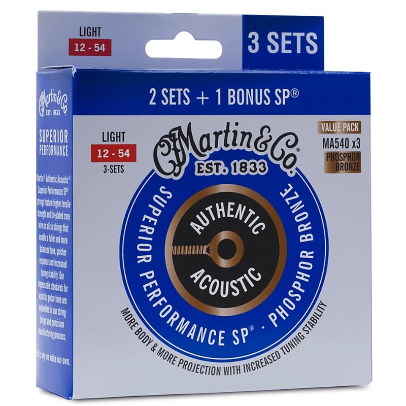 Martin Authentic Acoustic Strings SP Phosphor Bronze | Reverb UK