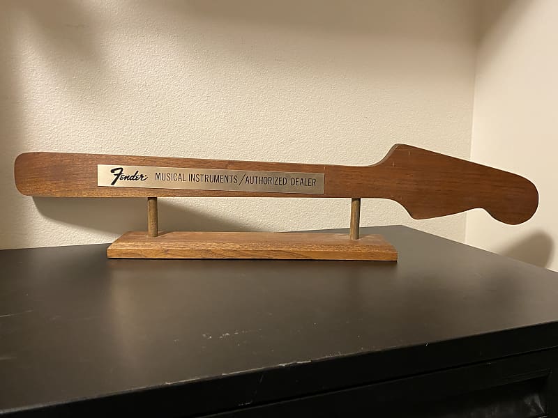 Fender Dealer Sign 1968 - Walnut neck blank 1960's vintage | Reverb