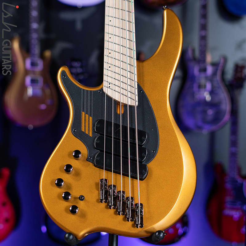Dingwall NG-3 5-String Bass Left Handed Metallic Gold Matte | Reverb