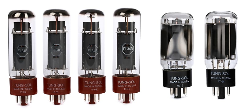 Tung-Sol EL-34B Power Tubes - Platinum Matched Quartet Bundle | Reverb