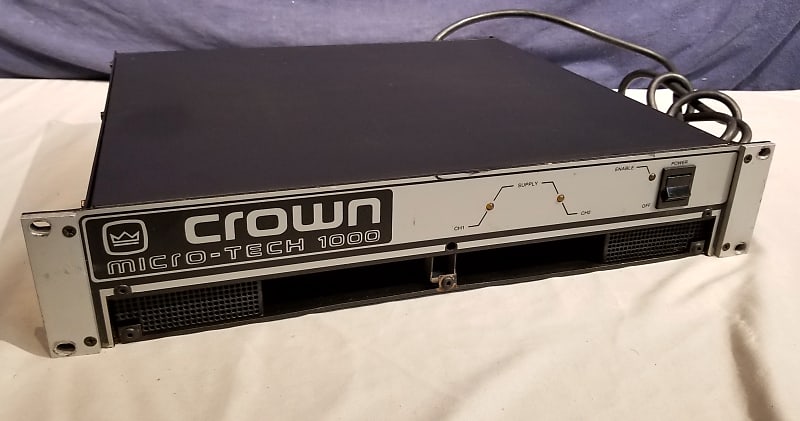Crown Micro-Tech 1000 Power Amplifier Silver / Black | Reverb