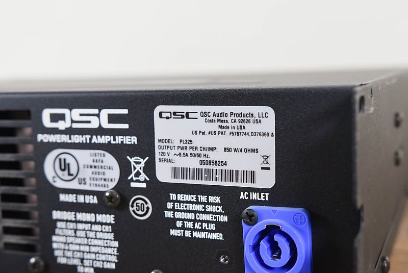 QSC PL325 Powerlight 3 Series Two-Channel Power Amplifier | Reverb