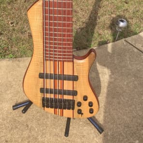Kudela Custom 7 String Bass Guitar Singlecut Natural | Reverb