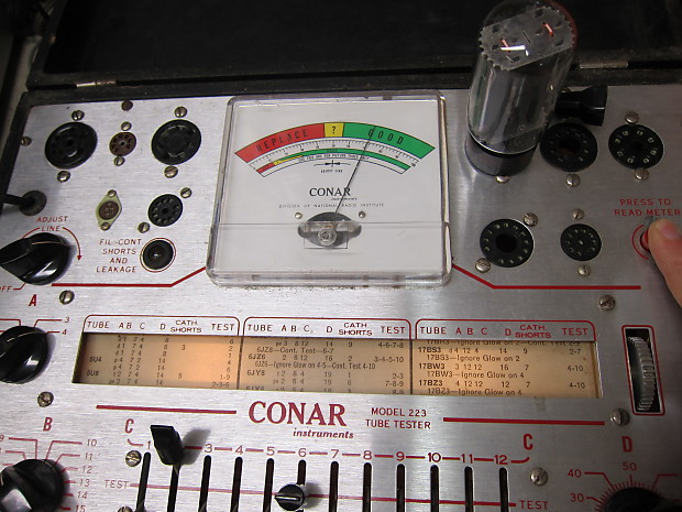 Conar Model 223 Tube Tester Roll Chart, Tests 100s+100s of | Reverb