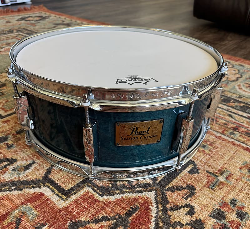 Pearl Session Custom 14x5.5 maple snare drum With SuperHoops | Reverb