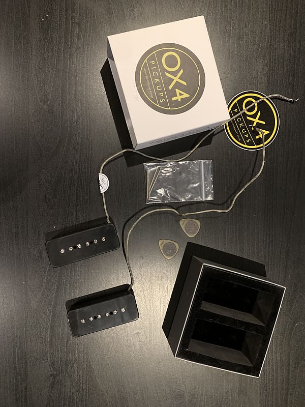 OX4 P90 pickups black. | Reverb