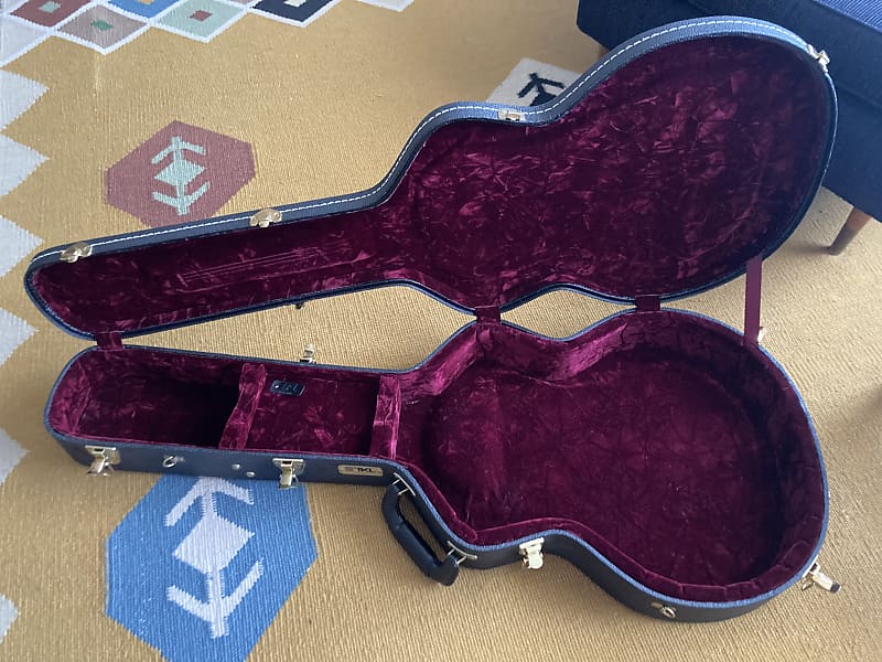 TKL ES-335 Case 345 355 2010s - Black w/ Red crushed velvet | Reverb