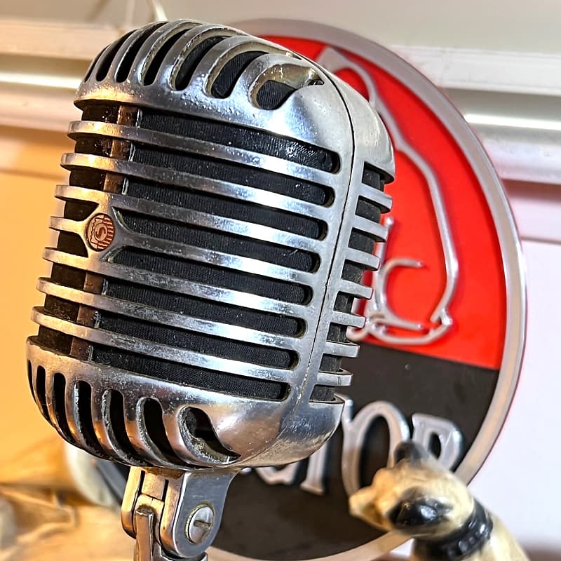 Rare vintage 1940's SHURE 55CV Dynamic Microphone, works | Reverb