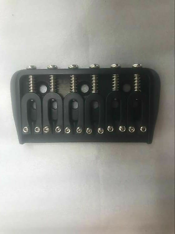 Parts Bridge For String-Thru Guitar Black/Chrome | Reverb