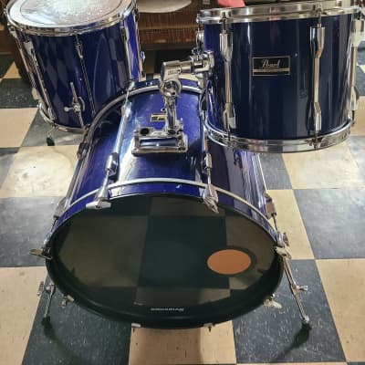 Pearl Export drum set 1980s-90s? Blue | Reverb