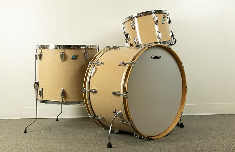 1970s Ludwig 14x24 10x14 and 16x18 Maple Cortex Drum Set | Reverb