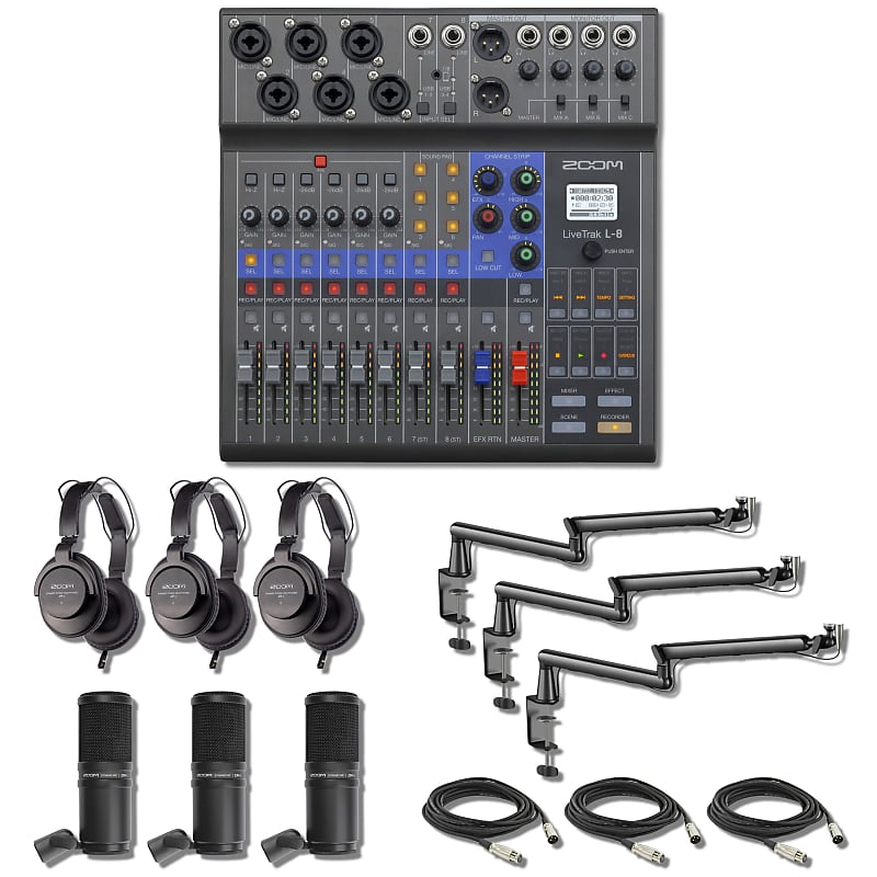 Zoom LiveTrak L-8 8-Channel Digital Mixer & Recorder with 3x | Reverb