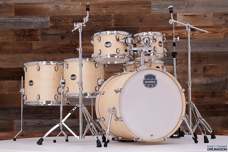 MAPEX MARS MAPLE 6 PIECE STUDIOEASE DRUM KIT, NATURAL SATIN | Reverb