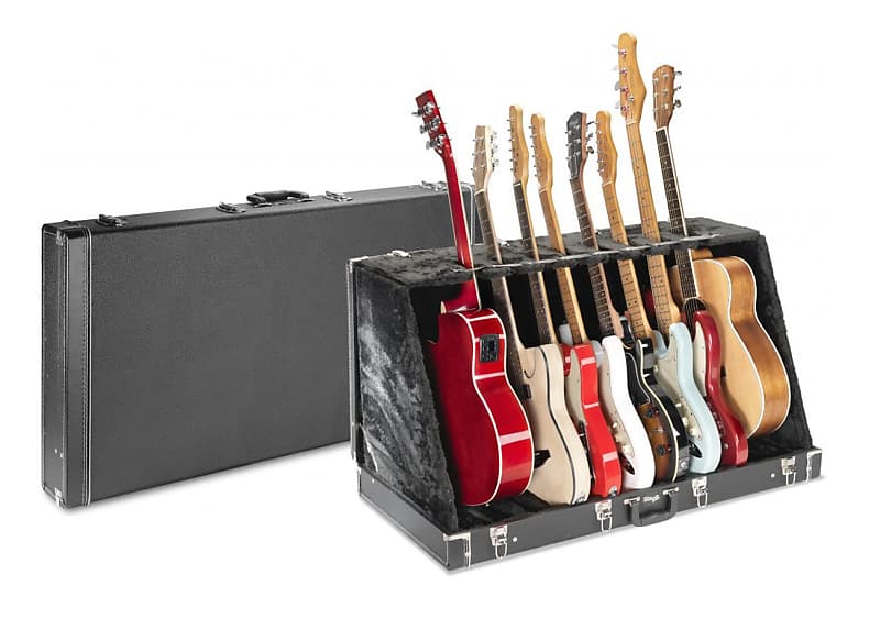 Stagg 8 Electric or 4 Acoustic Multi Guitar Stand Case | Reverb