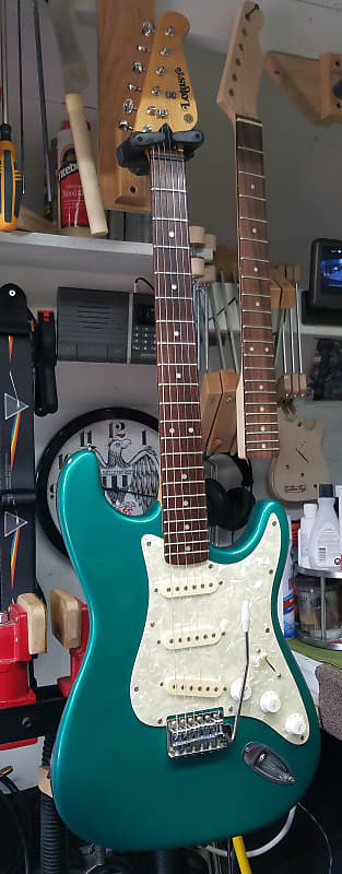 Lotus Stratocaster W/Upgrades 70's/80's Metalic Green | Reverb