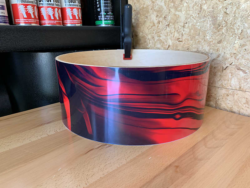Snare Drum Custom PVC Drum Wrap - 5.5"x14" "Fire & Lava" | Reverb