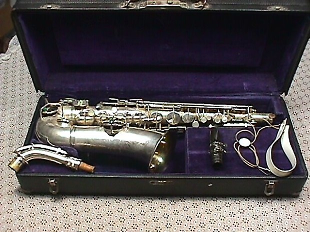 C.G. Conn Alto Saxophone 1926-1927 Silver Platted Tunable | Reverb