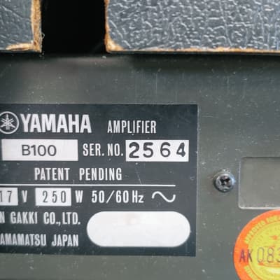 Yamaha B100 Bass Amplifier Head | Reverb