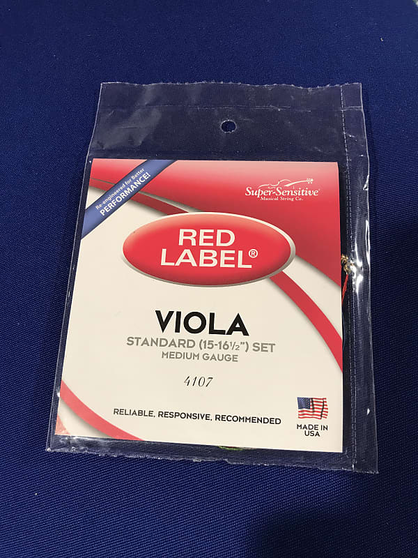 Red Label 4107 Viola Strings Standard Set (15-161/2”) Medium | Reverb