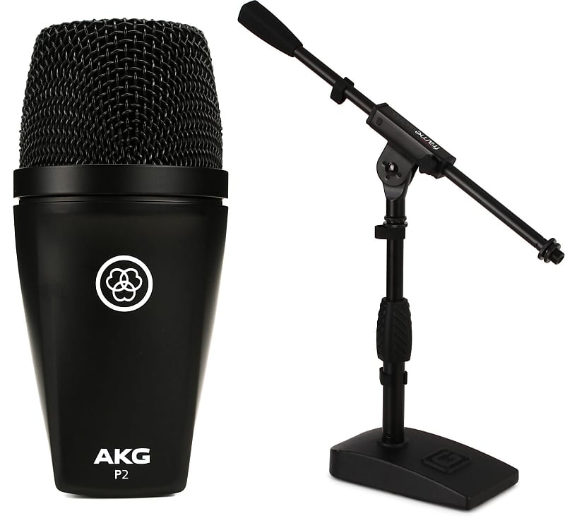 AKG Perception P2 Cardioid Dynamic Bass Microphone Bundle | Reverb